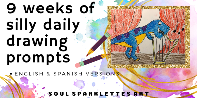 9 Weeks of Drawing Prompts for Kids - Soul Sparklettes Art