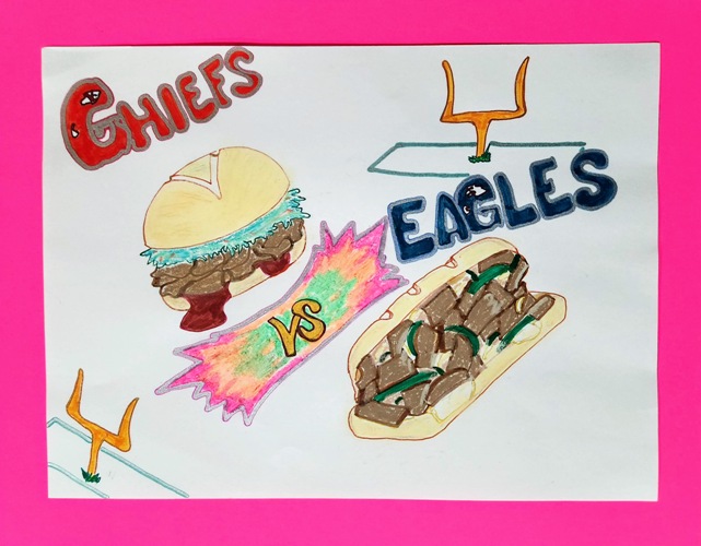 Food Fight | Super Bowl Art Project - Soul Sparklettes Art