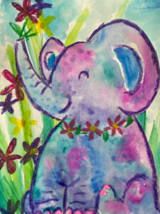 Tie Dye Spring Elephant | Elephant Art Project for Kids - Soul ...