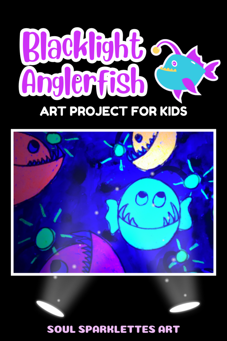 Blacklight Anglerfish | Art Project for Kids - Soul Sparklettes Art