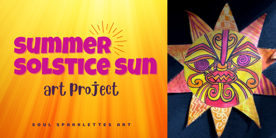 Summer Solstice Sun | Wax Resist Art Project - Soul Sparklettes Art